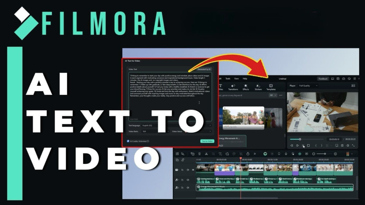 Wondershare Filmora AI Text to Video Feature: Revolutionizing Content Creation in 2025 - Readability